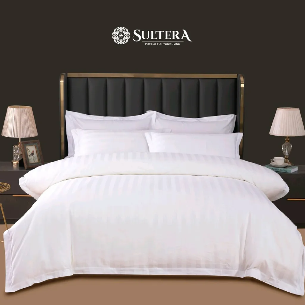 Exclusive Bedsheet - White Stripe Set - Sultera